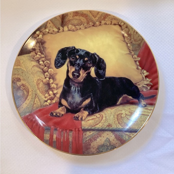 Dining | Vintage Dachshund Plate Oh So Comfy By Christopher Nick A ...